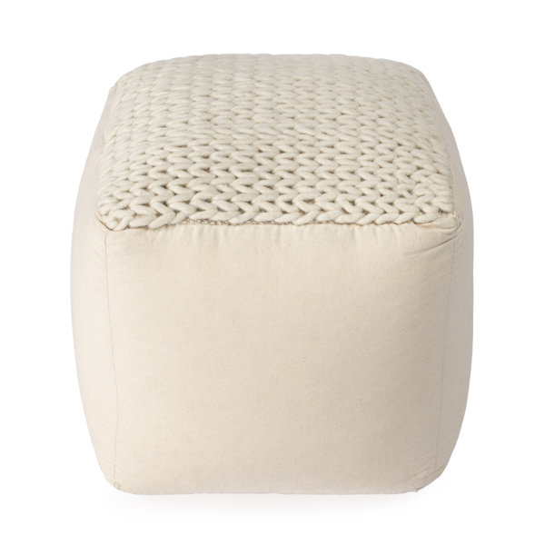 Gracie Oaks 20" Wide Square Pouf Ottoman | Wayfair